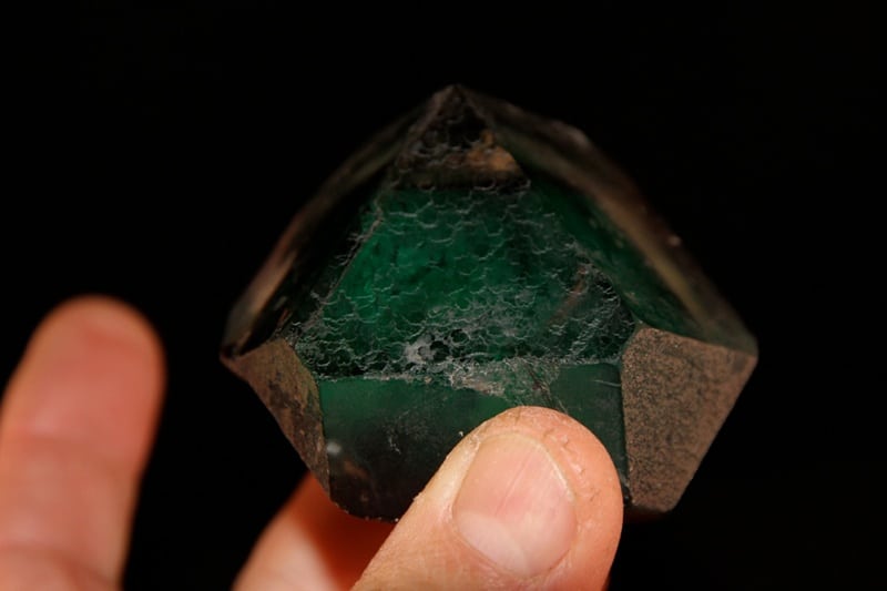 Fluorite "alien eye", Alien Eye Pocket, Erongo, Namibie.