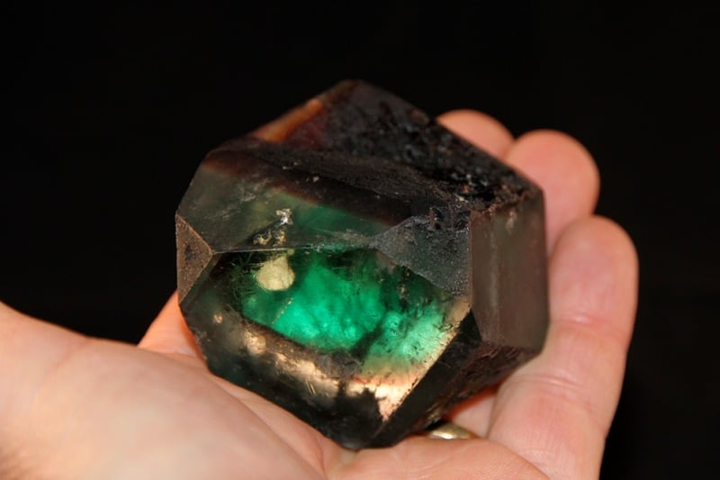 Fluorite "alien eye", Alien Eye Pocket, Erongo, Namibie.