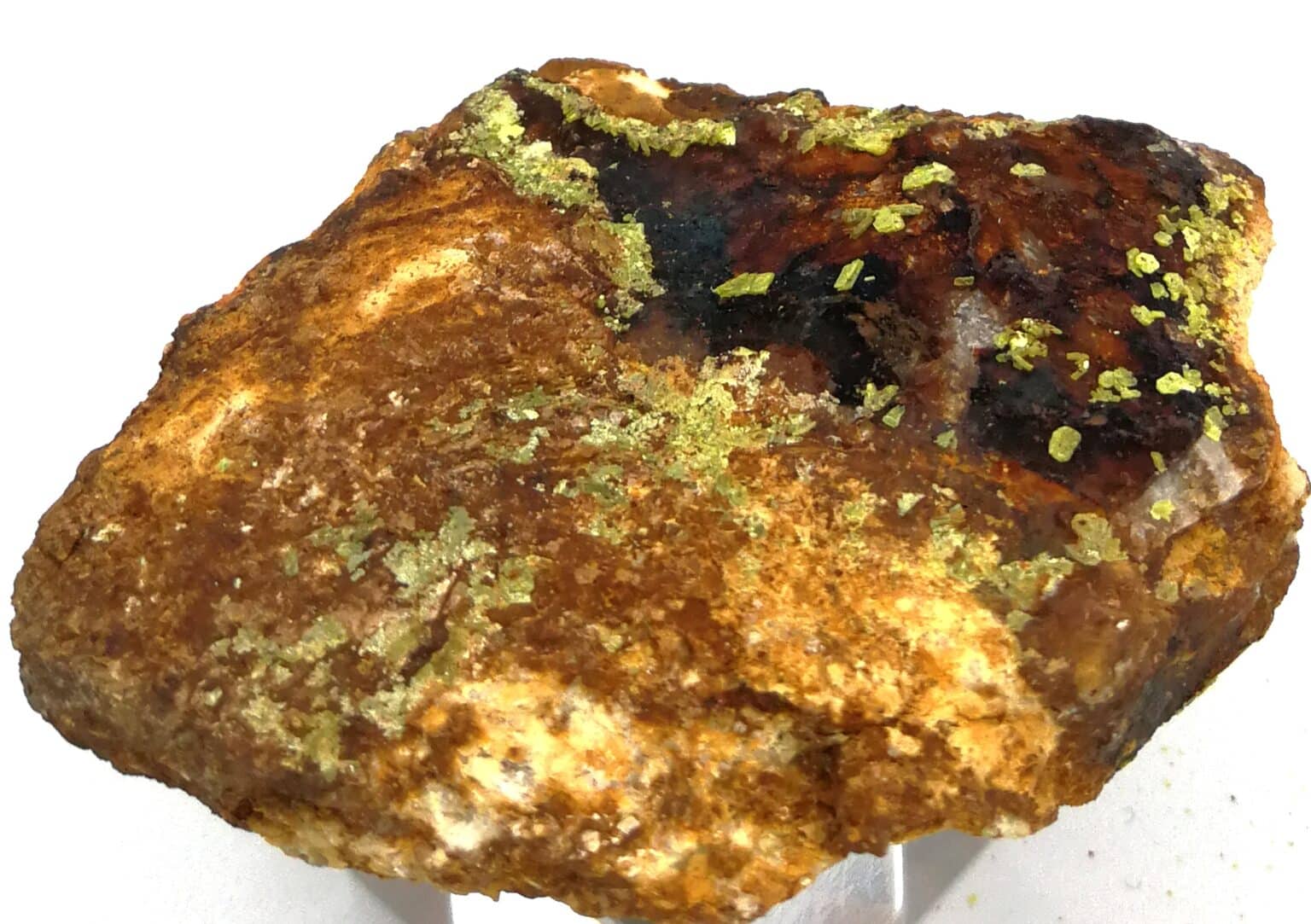 Autunite, Les Sagnes, Razes, Haute Vienne, France.